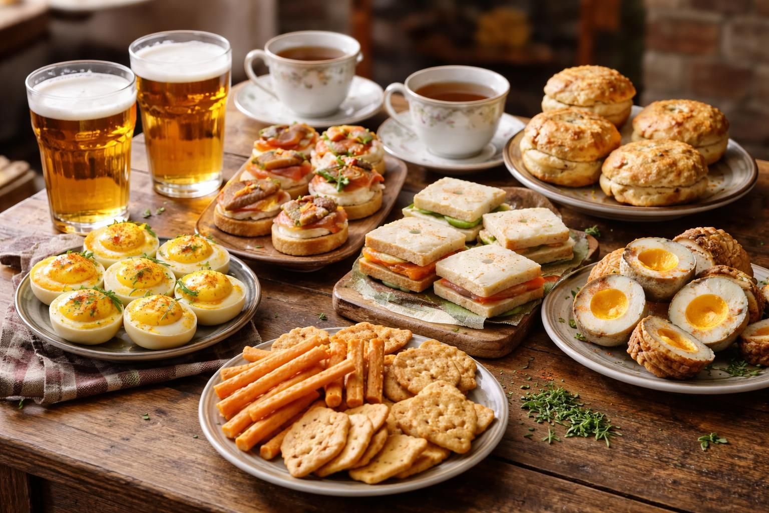 Découvrez les recettes incontournables d'un apéro anglais typique
